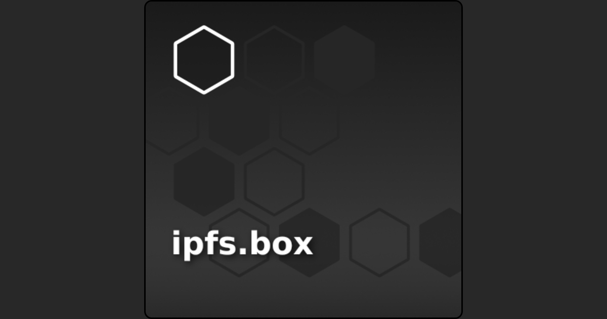 ipfs.box - Profile | .box